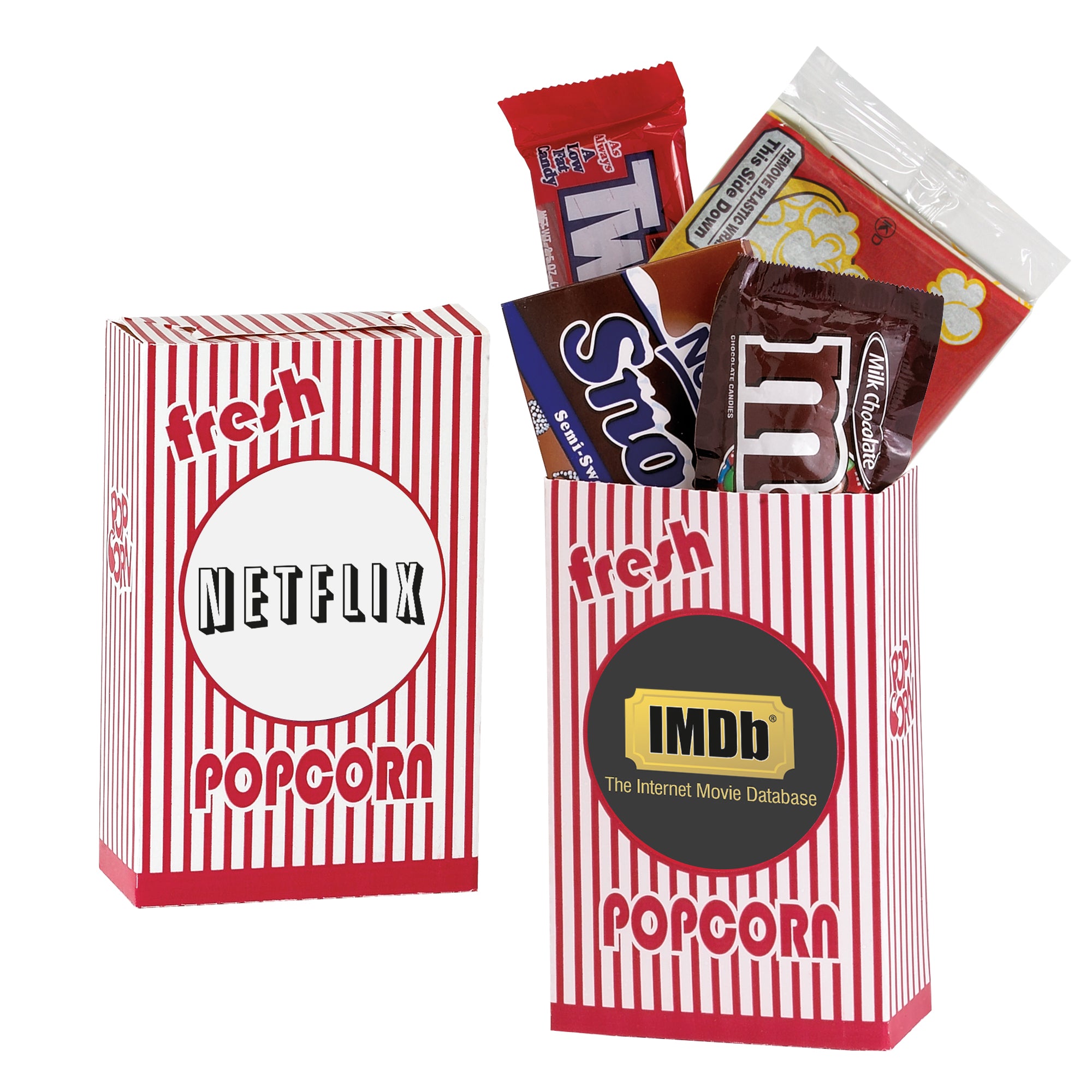 Striped Movie Snack Box – MIDNITE SNAX
